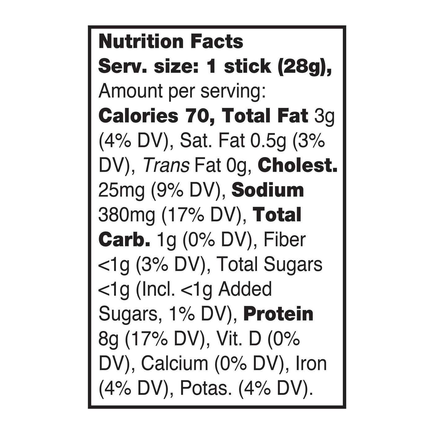 Uncured Pepperoni Turkey Sticks 1oz (24) - VT Smoke & Cure