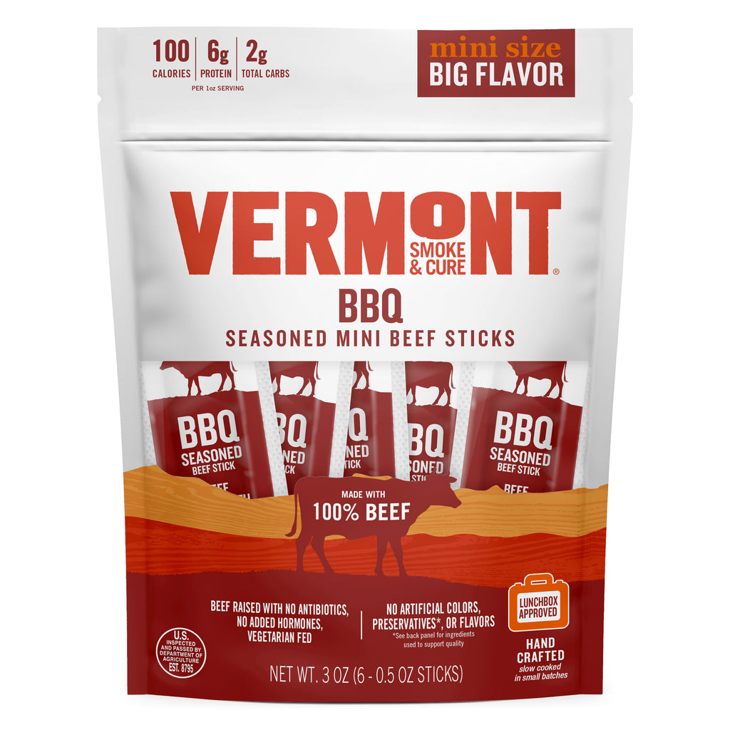 BBQ Beef Mini Meat Sticks (3oz) — Vermont Smoke & Cure