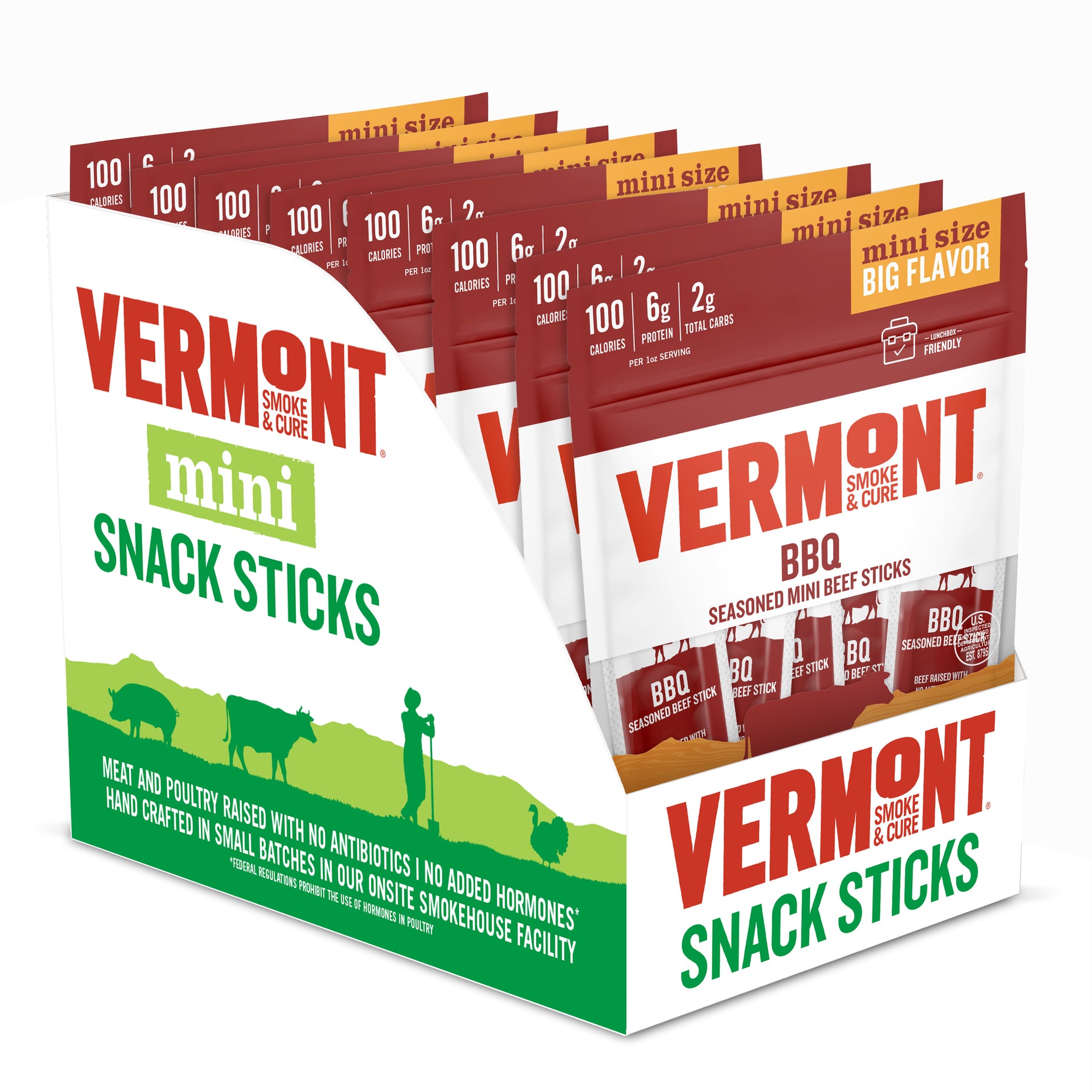 BBQ Beef Mini Meat Snacks - 48 Sticks – Vermont Smoke & Cure