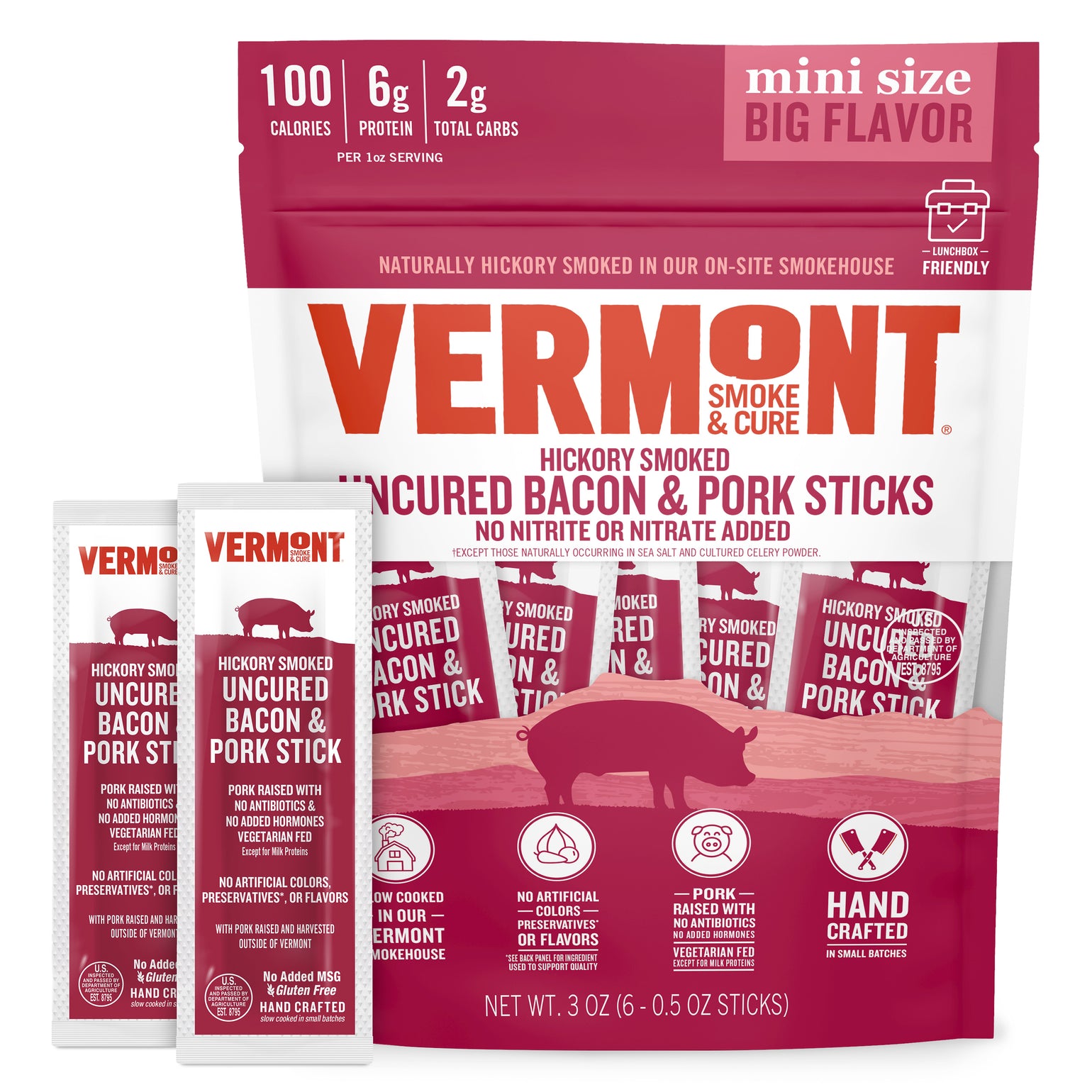 MINI Meat Sticks - 0.5oz Meat Snacks – Vermont Smoke & Cure