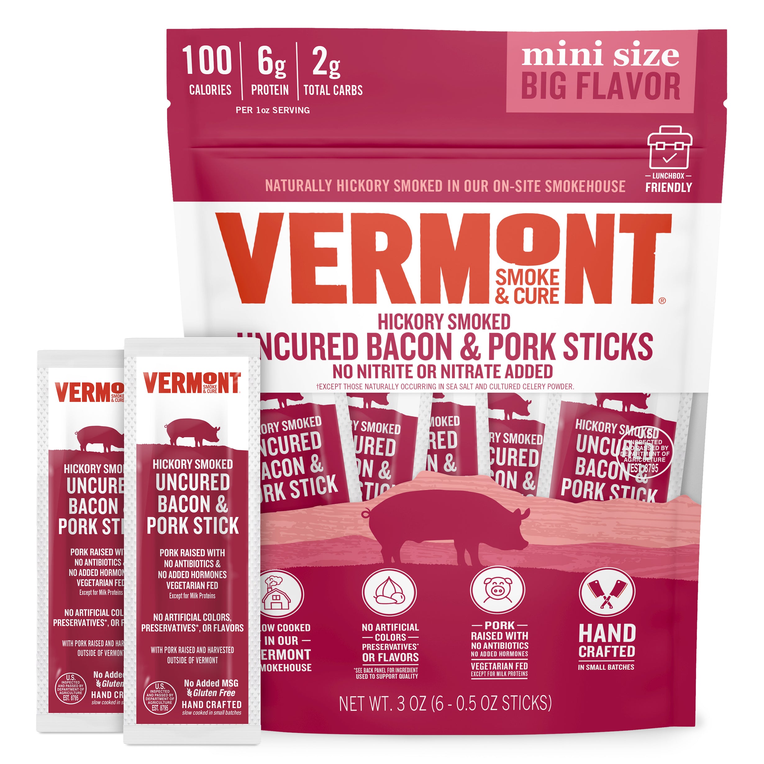 MINI Meat Sticks - 0.5oz Meat Snacks – Vermont Smoke & Cure